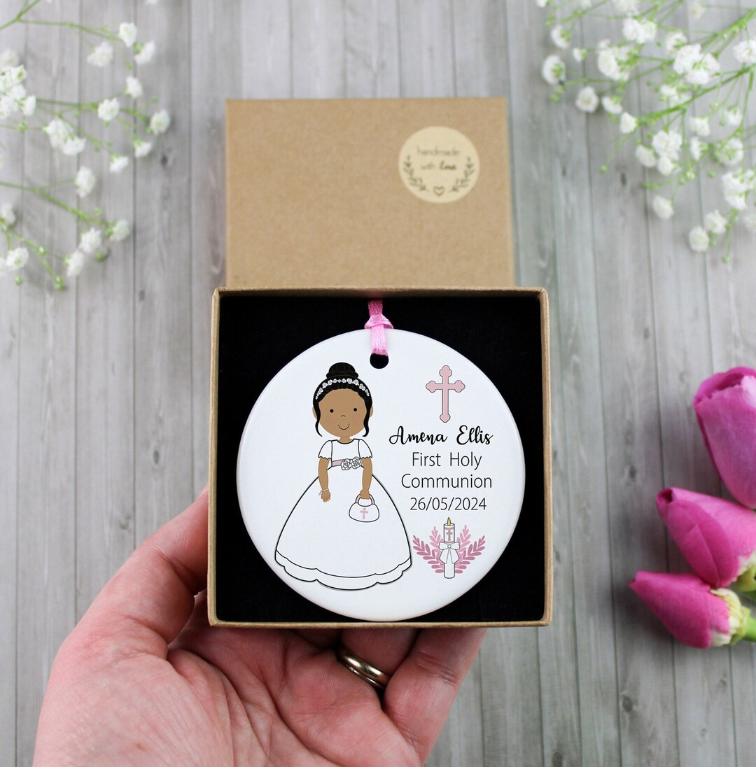 First Communion Girl Ornament,personalised Communion Girl Gift,1st ...