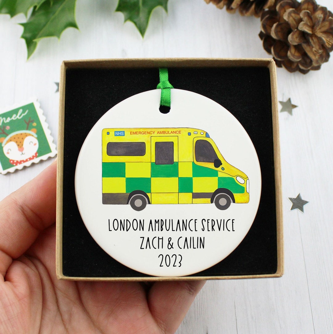 Personalized NHS Ambulance Ornament: Ceramic Health Worker Gift - Etsy