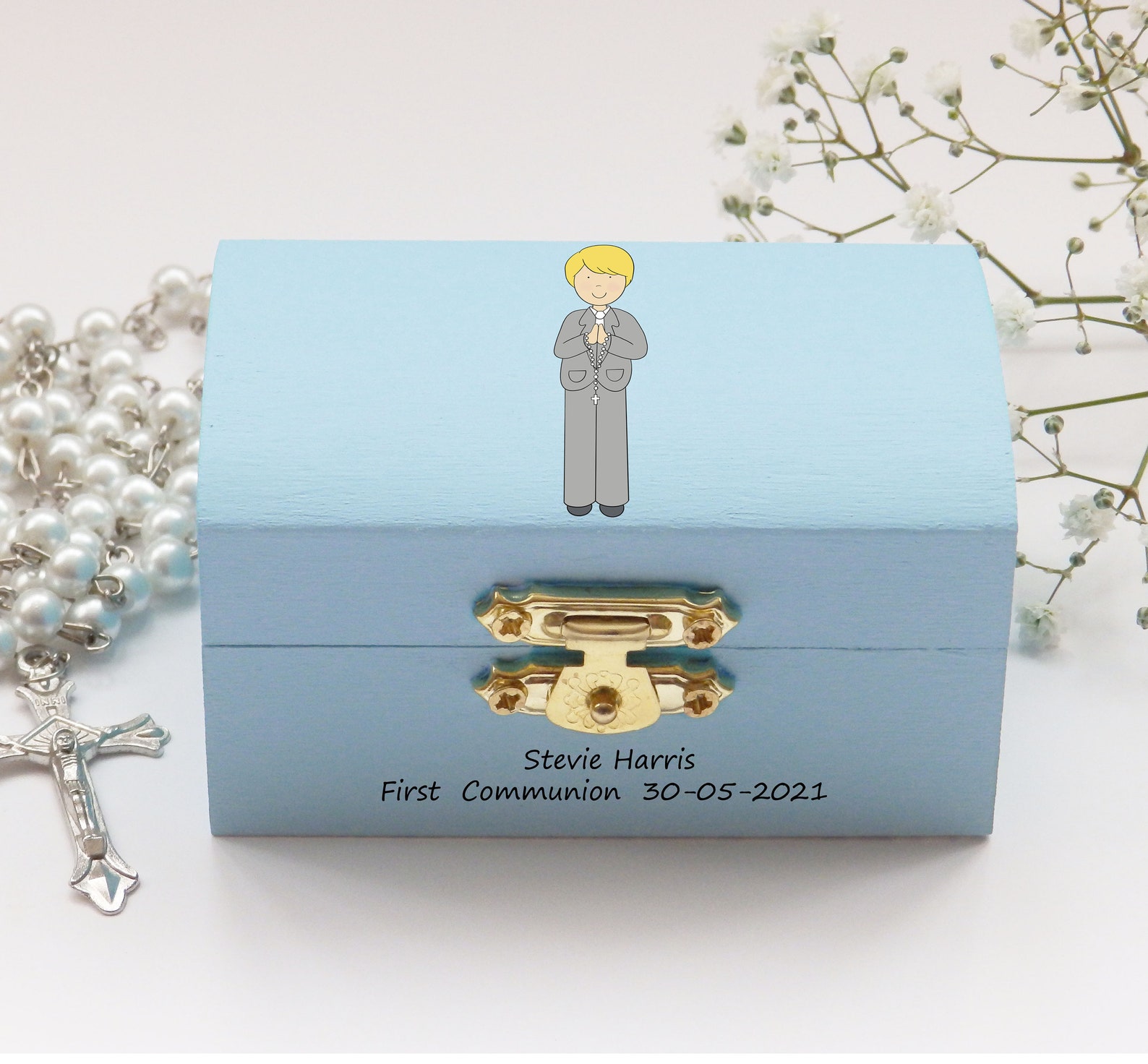Boy First Communion Boxholy Communion Boxboy 1st Communion - Etsy UK