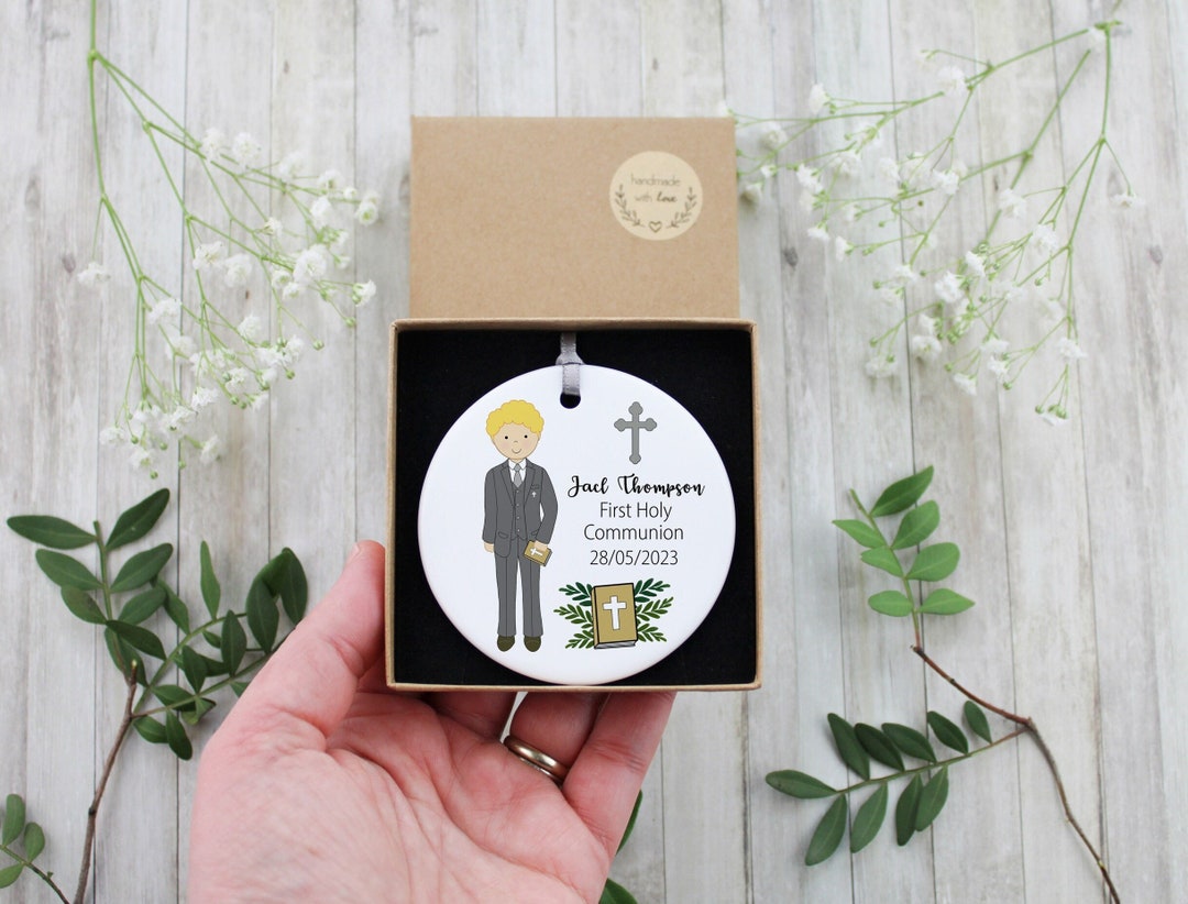 Personalized Boy First Holy Communion Ornament: Religious Gift - Etsy