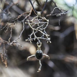 Witch Pendant Necklace, Handcrafted Occult Protection Necklace, Occult ...