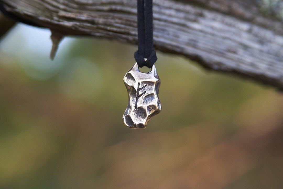 Fehu Rune Necklace | Sterling Silver or Bronze Viking Pendant | Norse ...