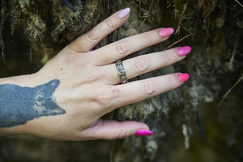 Handmade Baltic Sign Ring: Sterling Silver Pagan Band - Etsy