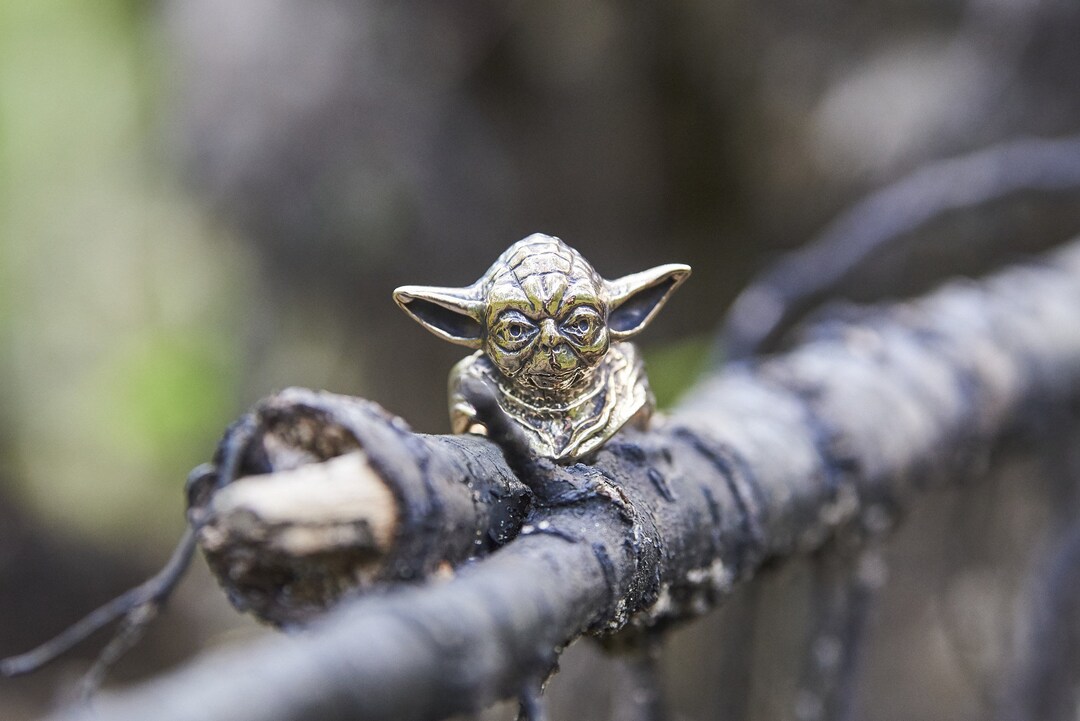 Handmade Yoda Ring in Bronze or Sterling Silver, Sci-fi Inspired ...