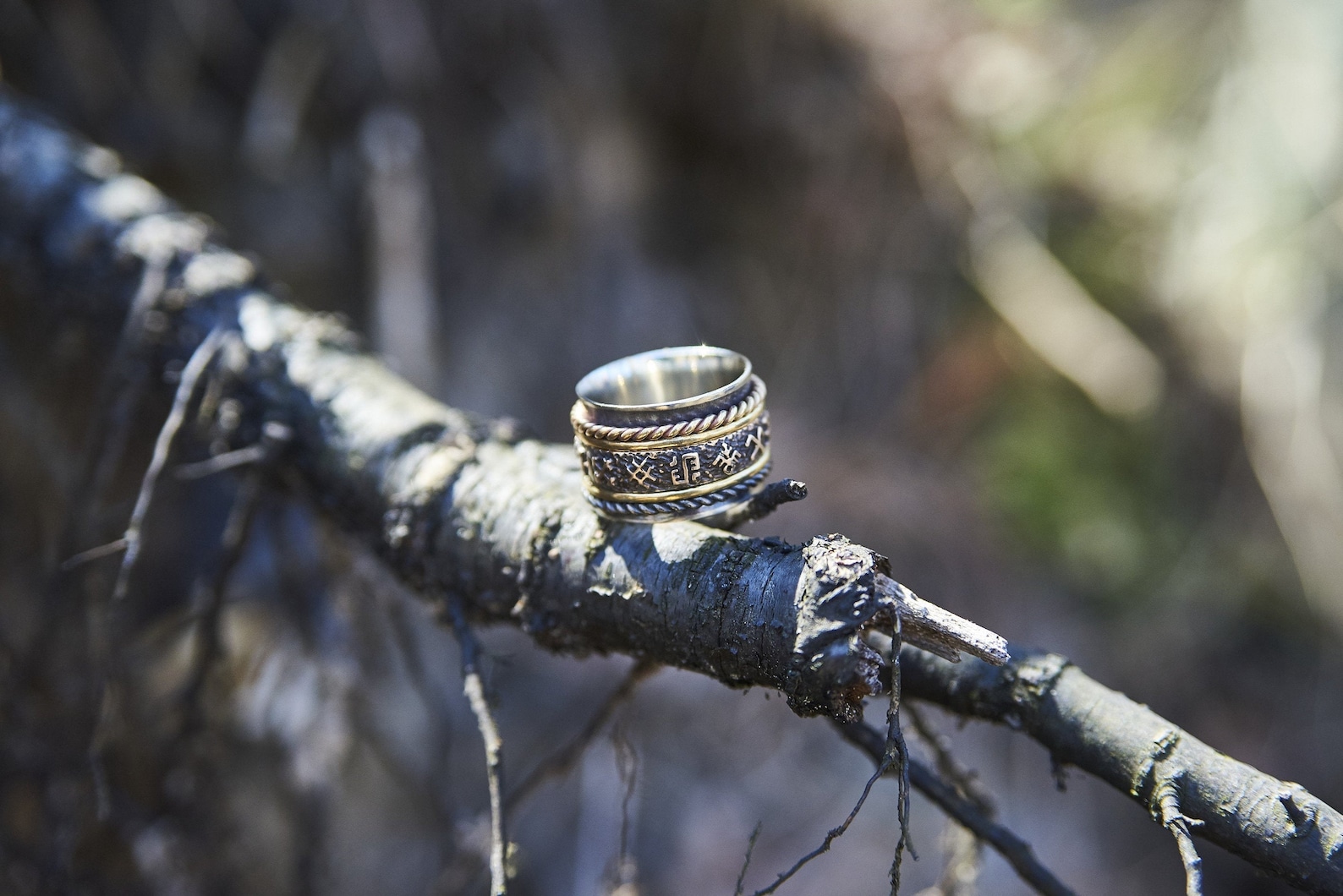 Latvian Ancient Runes Ring Pagan Jewelry Unique Wedding - Etsy