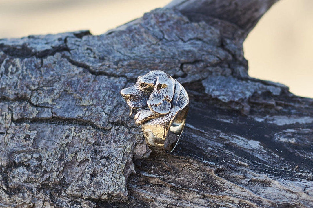 Dog Ring, Gift for Dog Lover, Beagle Ring, Basset Hound Ring, Sterling ...