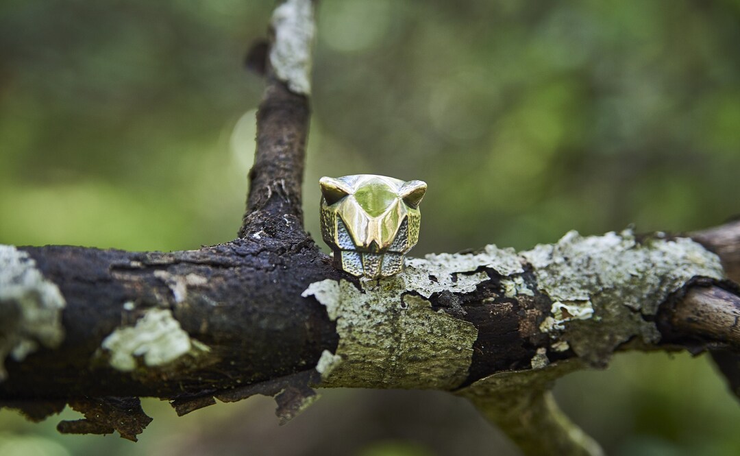 Handcrafted Puma Ring: Abstract Bronze or Sterling Silver Jewelry - Etsy