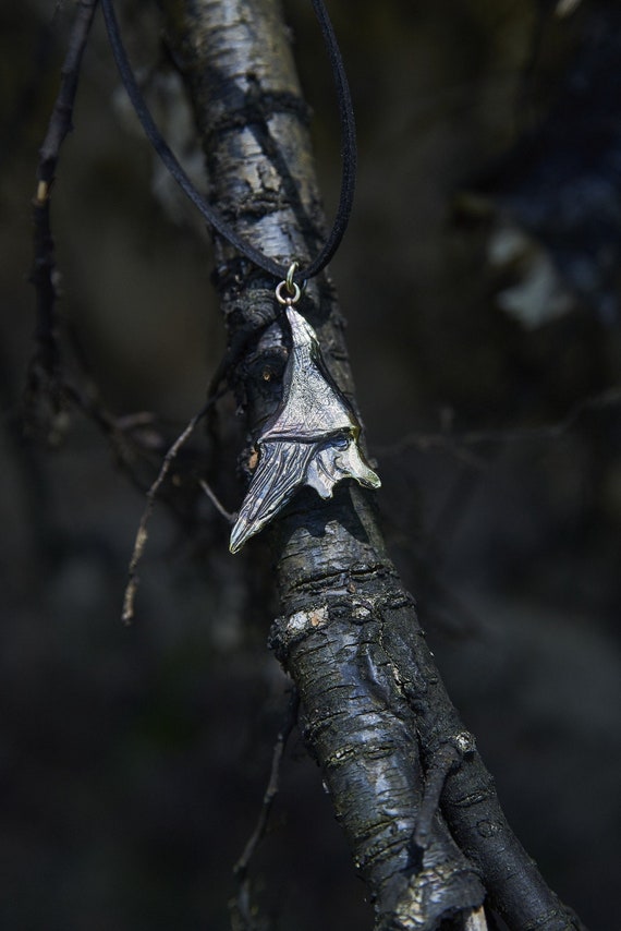 Witch Pendant Necklace Witch Jewelry. Handmade Bronze - Etsy