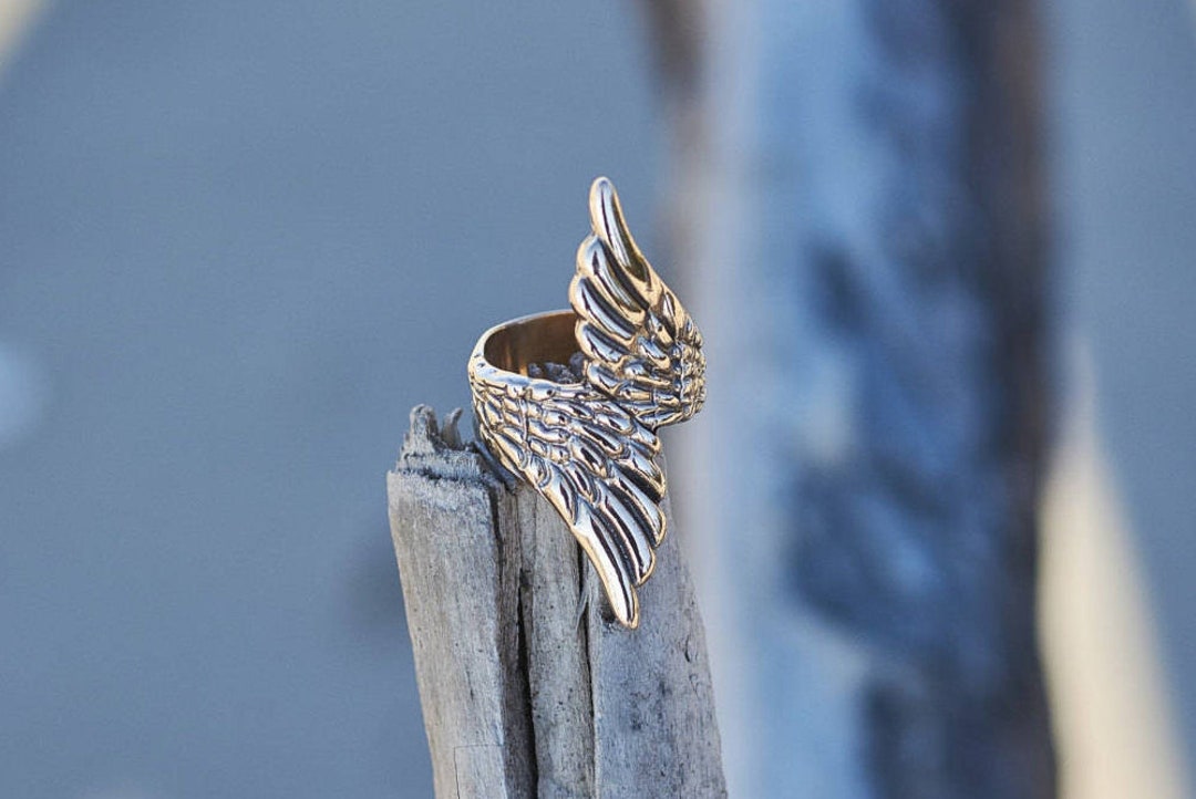 Unique Angel Wings Wrap Ring - Handcrafted in Silver or Bronze ...