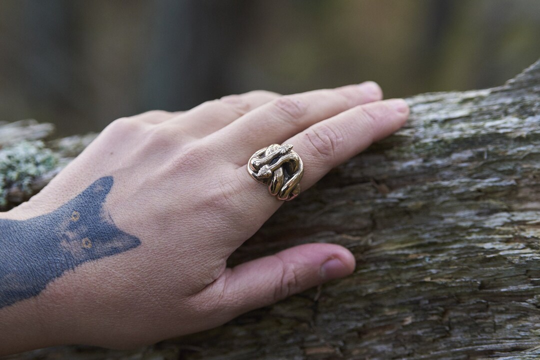 Snake Ring for Women, Snake Jewelry, Occult Jewelry, Satanic Ring ...
