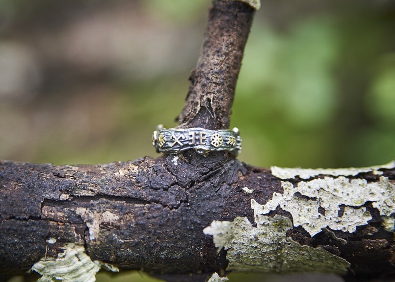 Handmade Baltic Sign Ring: Sterling Silver Pagan Band - Etsy