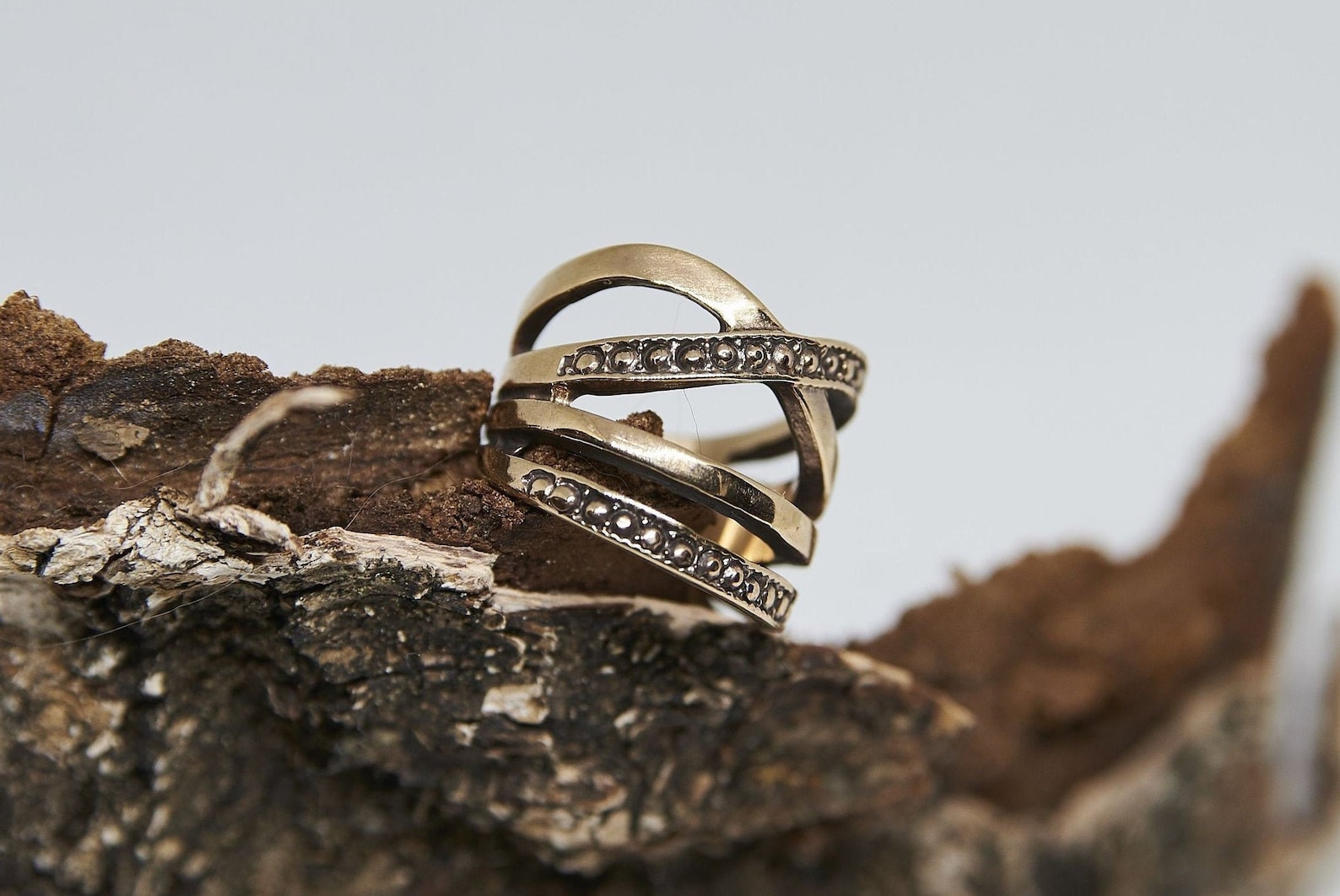 Geometric Infinity Ring for Women Bronze or Sterling Silver - Etsy
