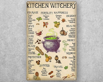 Kitchen Witchery Tin Sign - Etsy