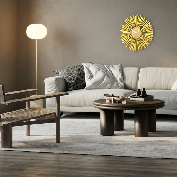 Gold Sun Clock - Etsy