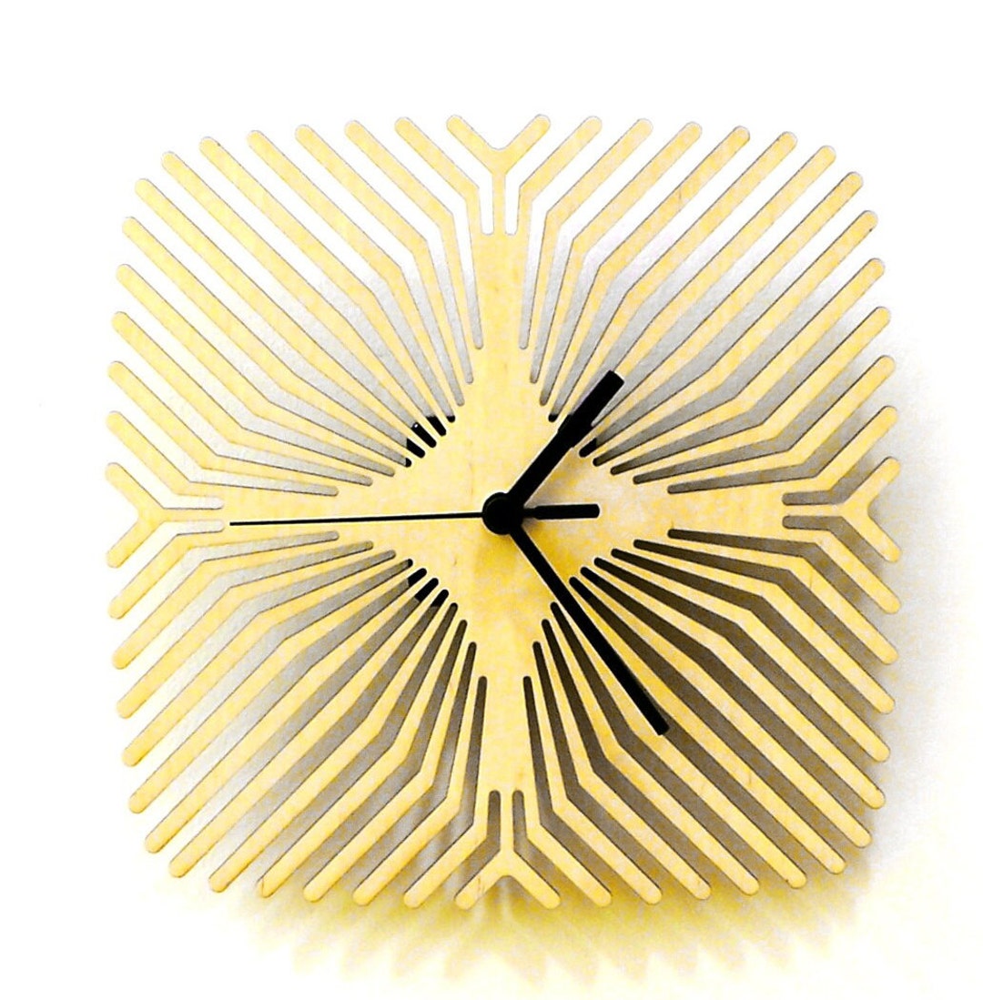 Retro Laser Cut Wall Clock / 70s, 80s, 90s Home Decoration / Small ...