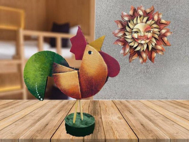 Rooster Hen and Chicks Cardboard Sculpture Collection. - Etsy Singapore