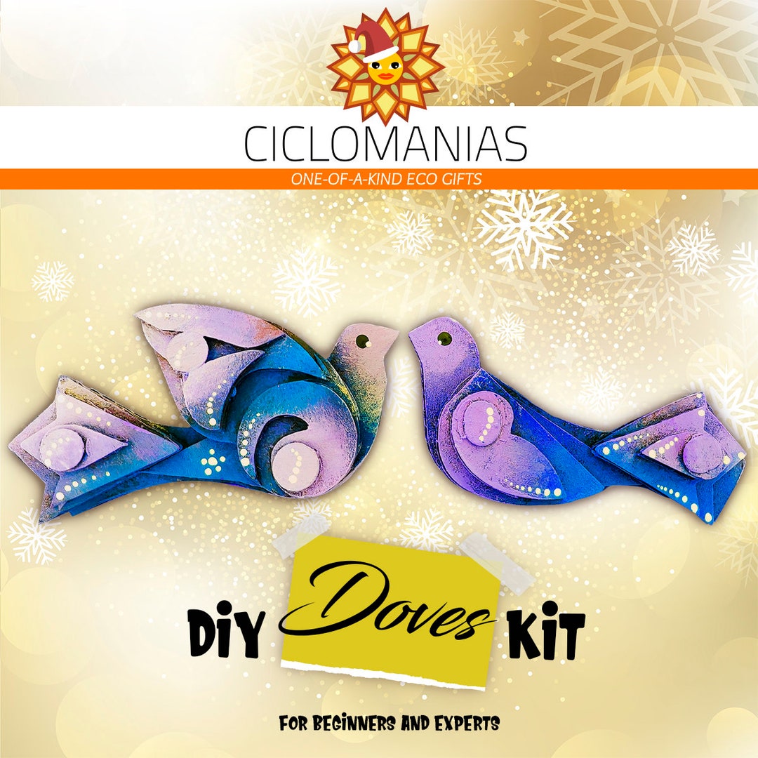 DIY Doves Painting Kit/upcycled Cardboard Sculpture/family Activity/kid ...