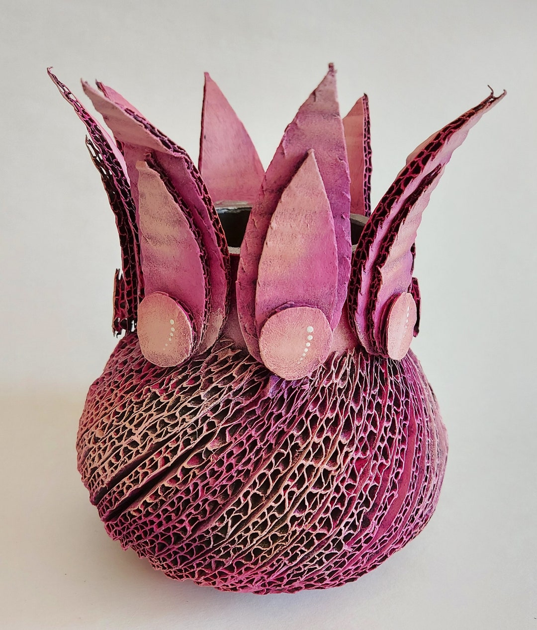 Upcycled Cardboard Planter: Handmade Home Office Art, Eco Gift - Etsy