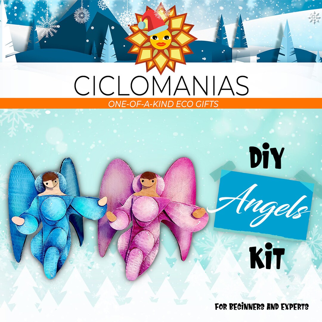 Handcrafted Guardian Angel: DIY Kit or Painted Angel, Recycled Material ...