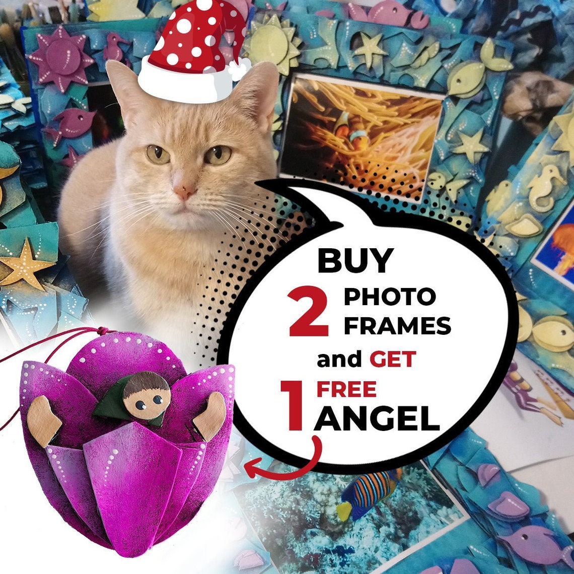 Christmas Custom Photo Frame - Etsy