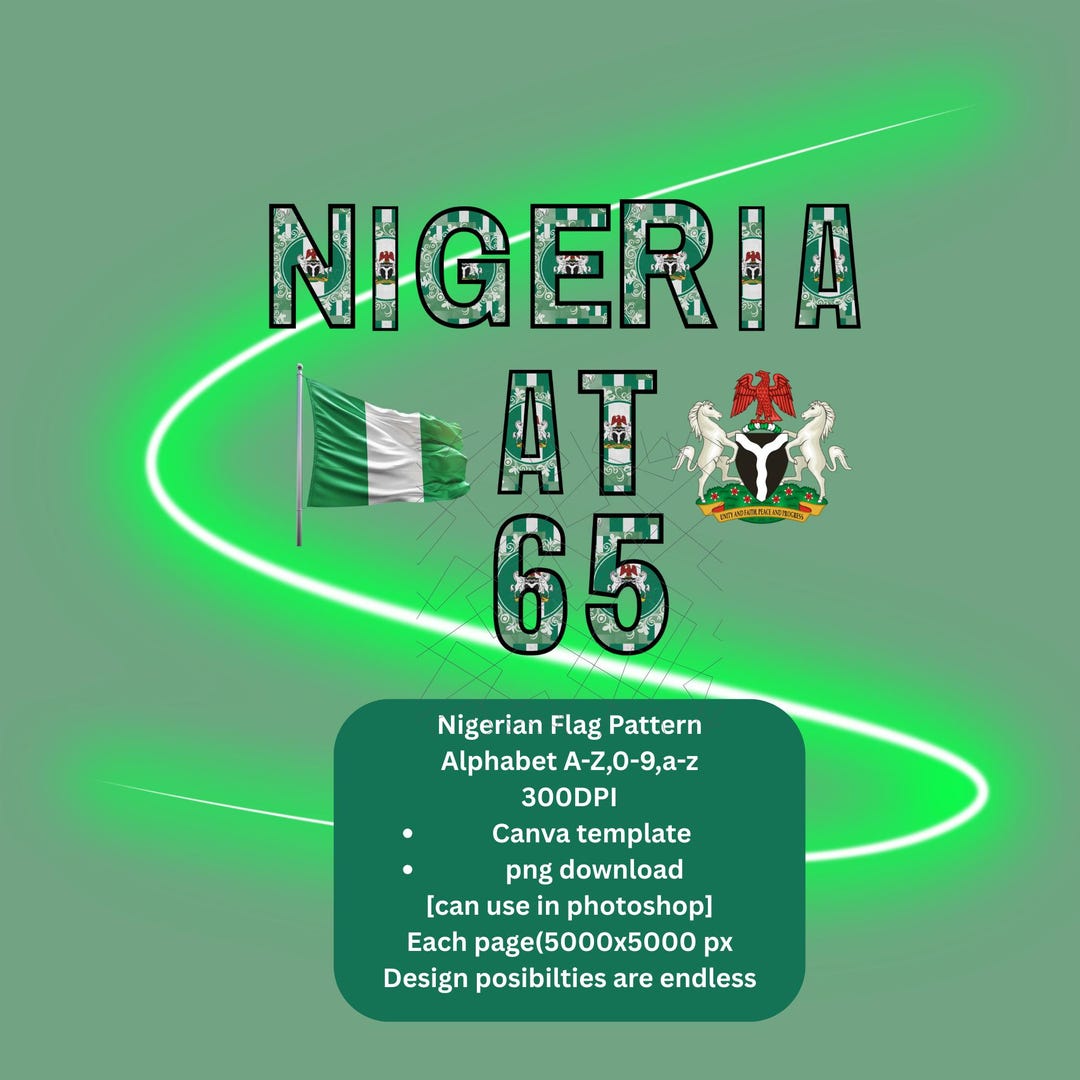 Nigerian Flag Alphabet & Number Clipart Bundle - A-Z, 0-9 | 90+ Pngs ...