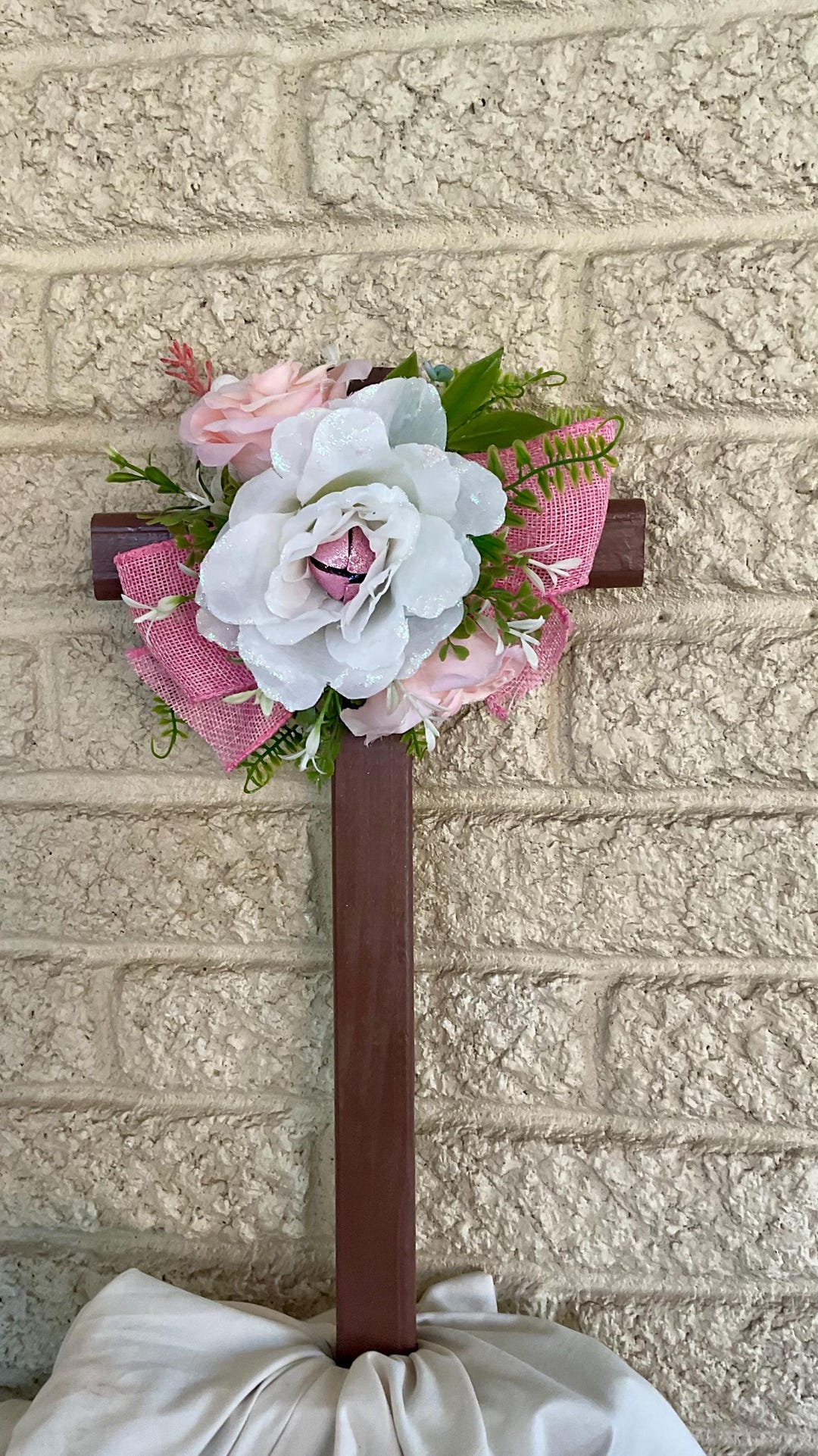 Cemetery Spring Grave Flowers, Memorial Cross for Grave, Grave ...