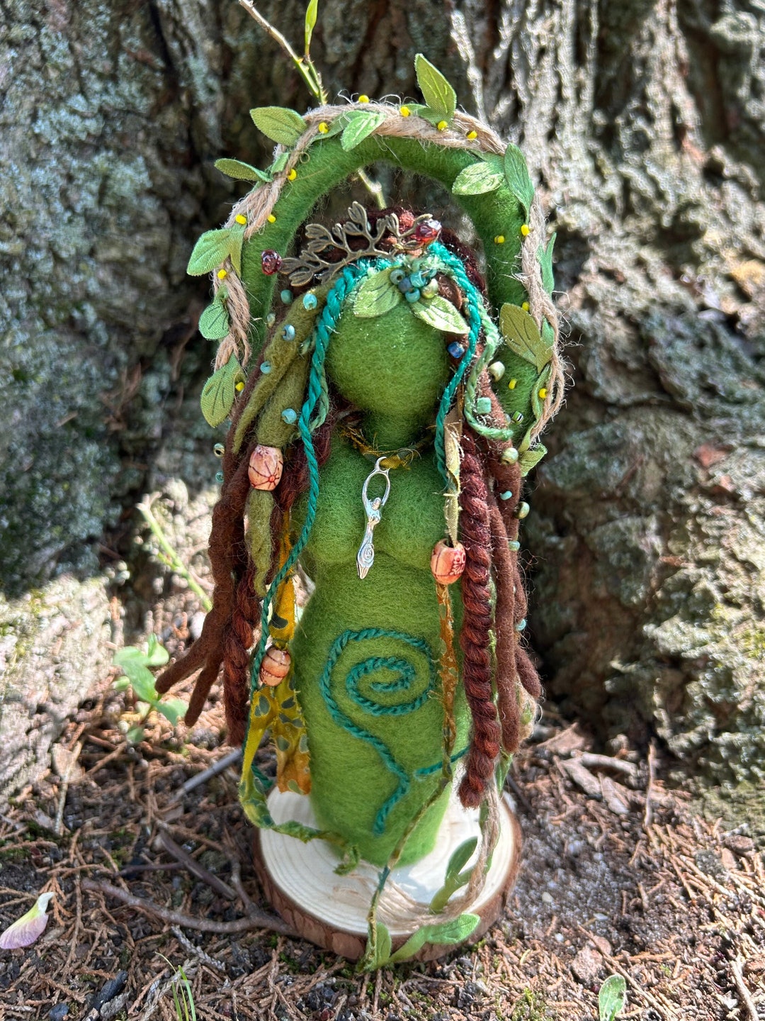 Needle Felted Spiral Goddess Healing Doll Spirit Doll - Etsy