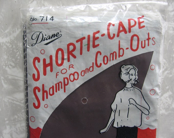 Vintage Shortie Cape / 1960's / for Shampoo and Comb-outs / Vinyl ...