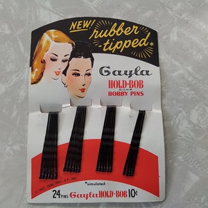 Vintage Bobby Pins / 1950's / HOLD-BOB / 48 Pins Total / - Etsy