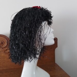 Vintage Swim Cap / Playtex / Raffia hair / Velvet Bow / Made in Western ...