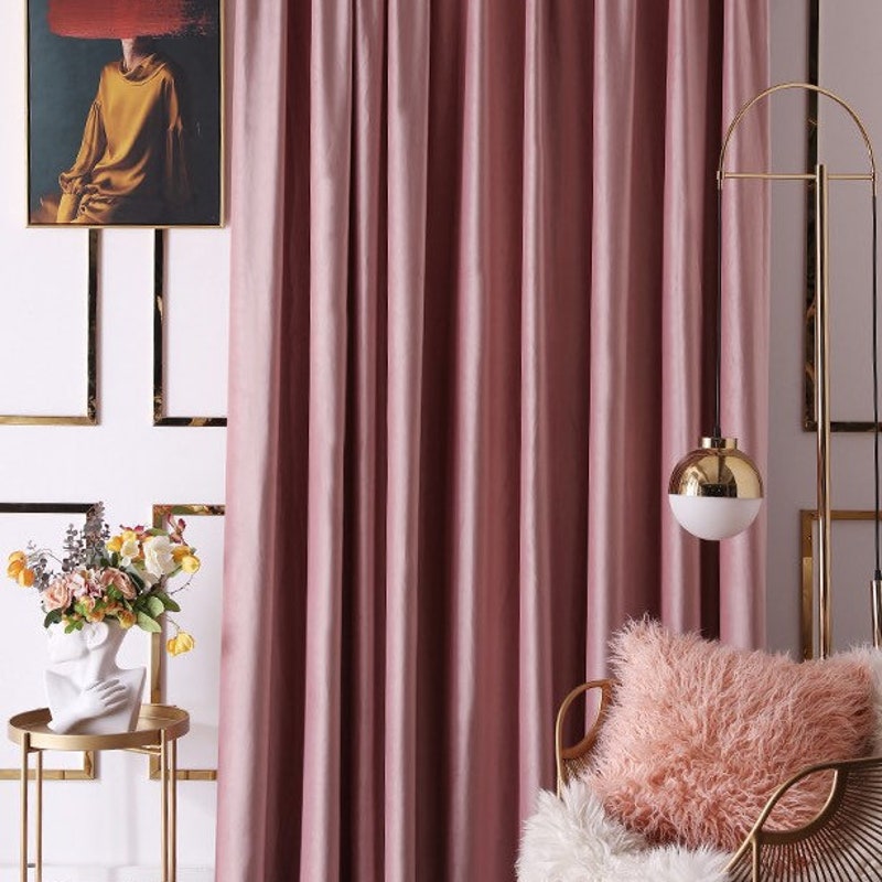 Dusty Rose Curtains - Etsy