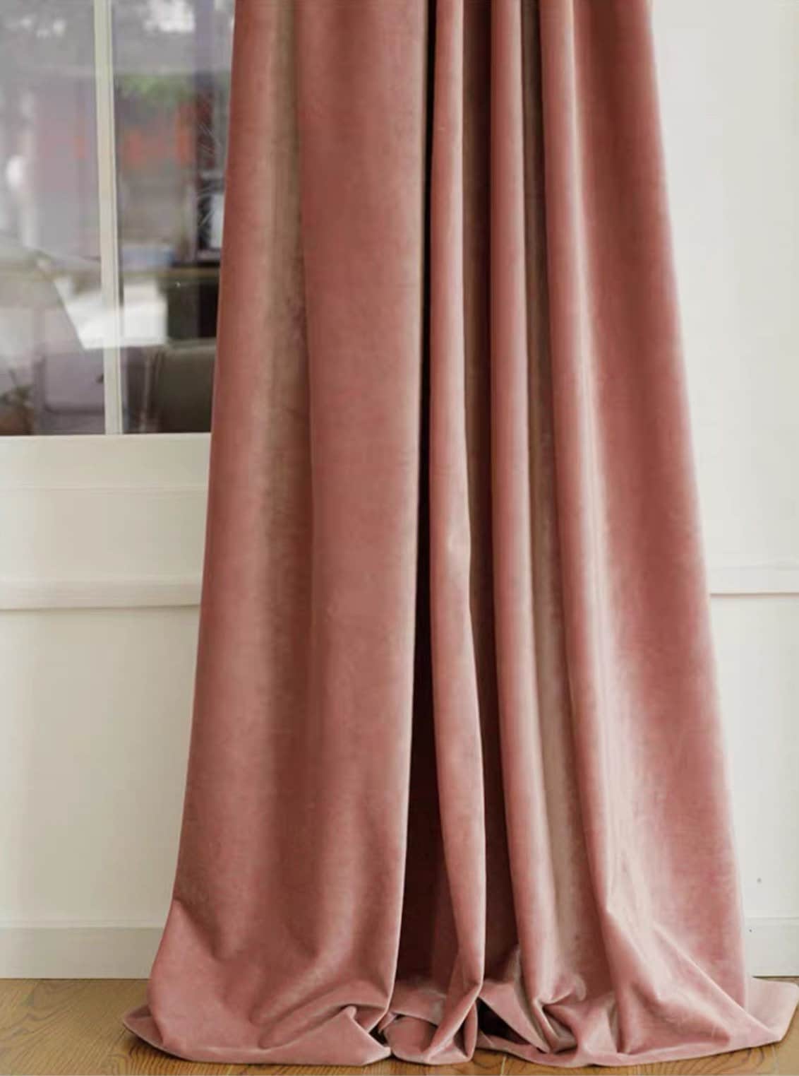 Dusty Rose Pink Velvet Curtains Luxury Custom Made Curtain - Etsy Canada