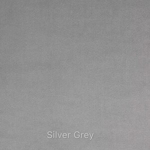 Silver Grey Luxury Velvet Curtains, Custom Made Curtain Panels, Rod ...