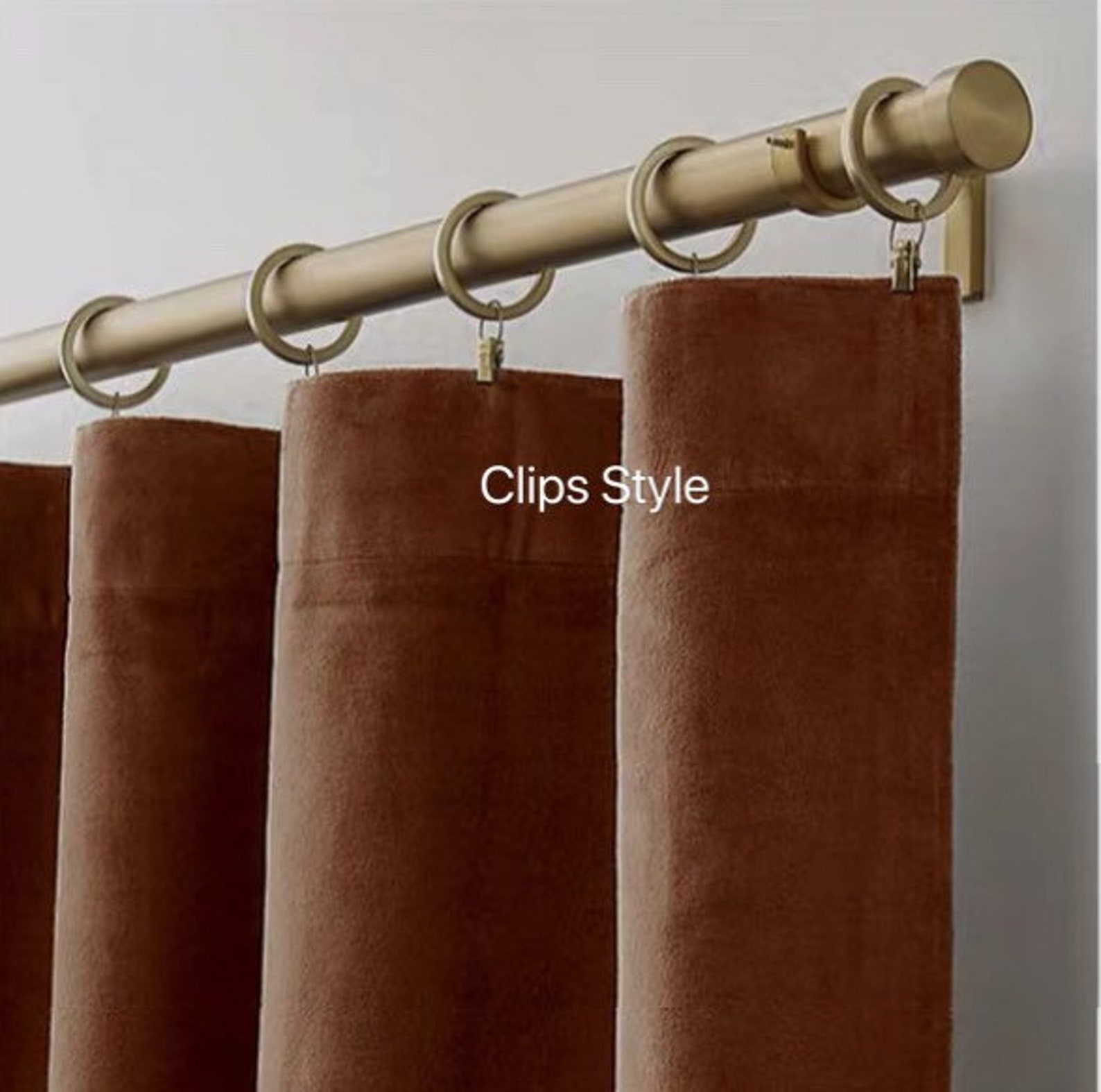 Dusty Pink Velvet Curtains Custom Made Luxury Bedroom Rod | Etsy