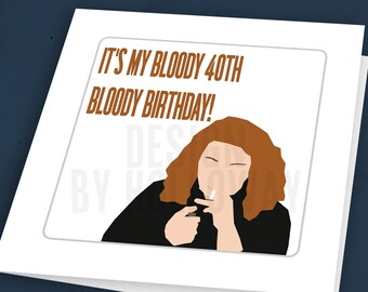 Ab Fab Birthday Card | Etsy