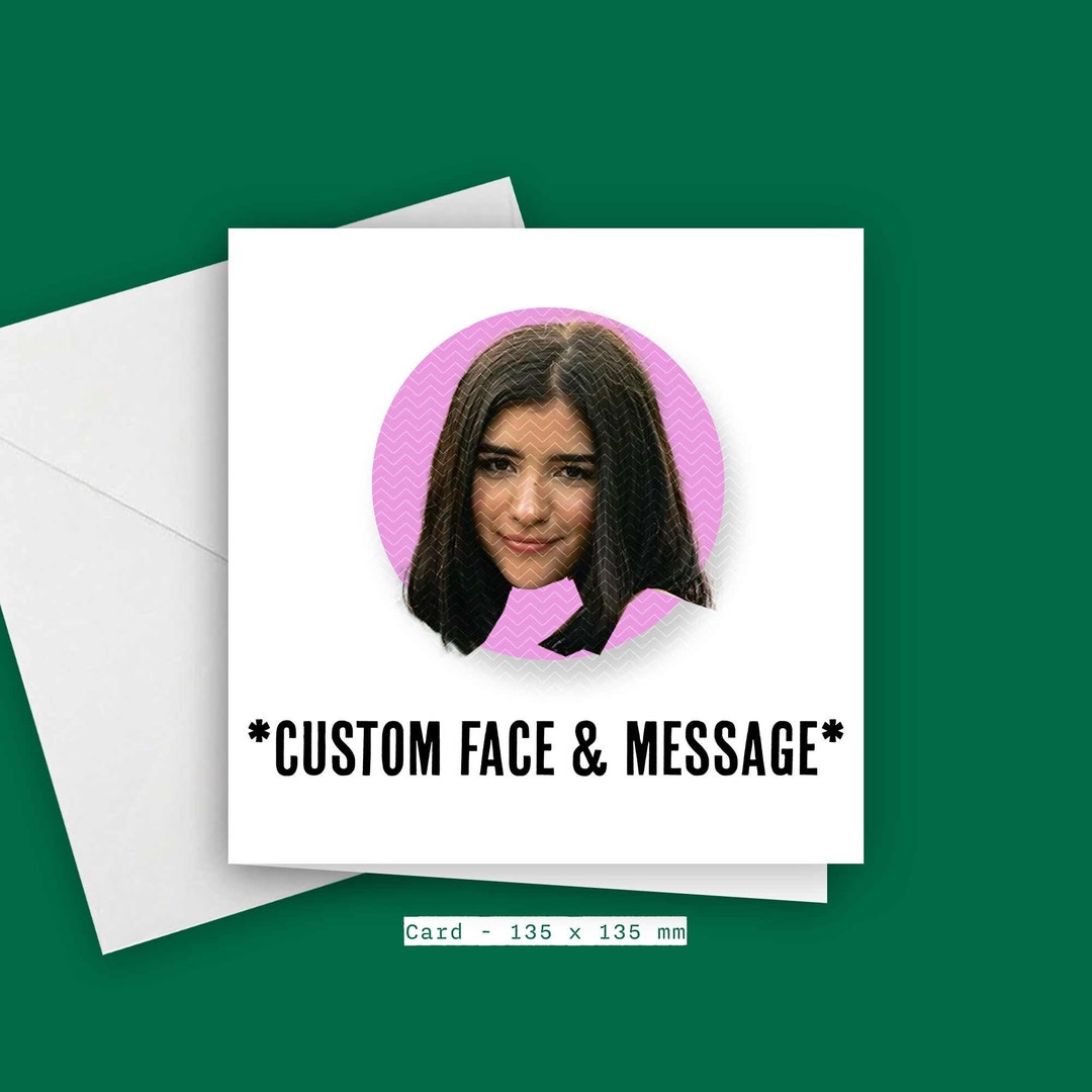 Custom Face Birthday Card Greeting | Create Your Own Card by Adding ...