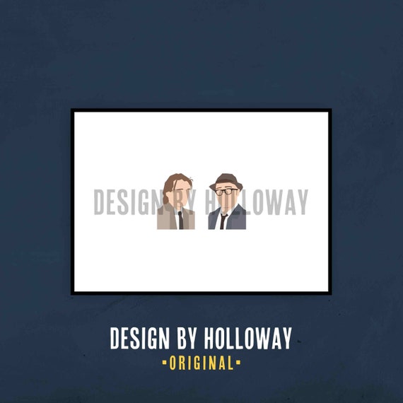 Bottom Rik Mayall Adrian Edmondson Block Art Minimal | Etsy