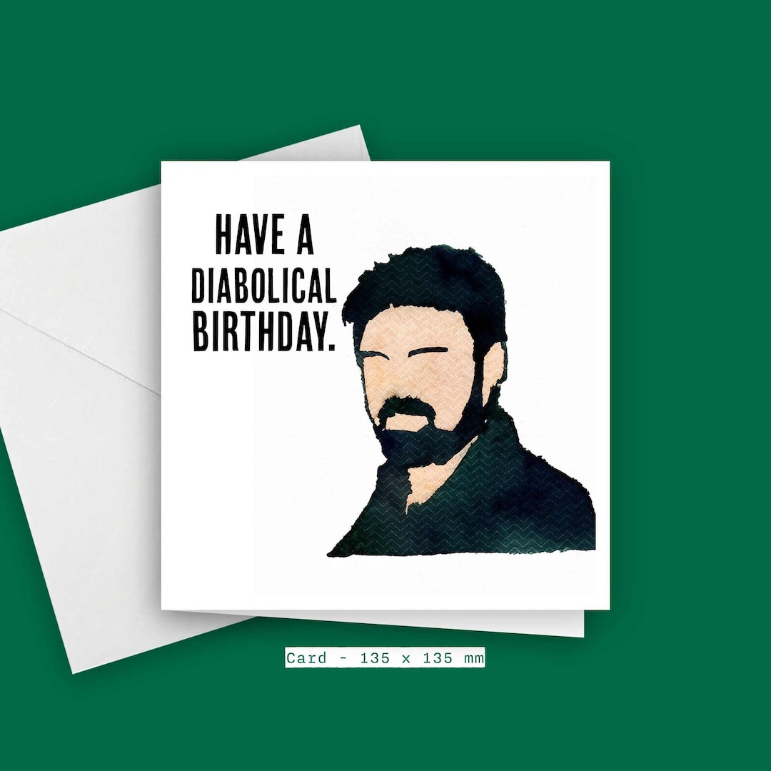 Billy Butcher Birthday Card: Watercolour Vector Greeting Card - Etsy