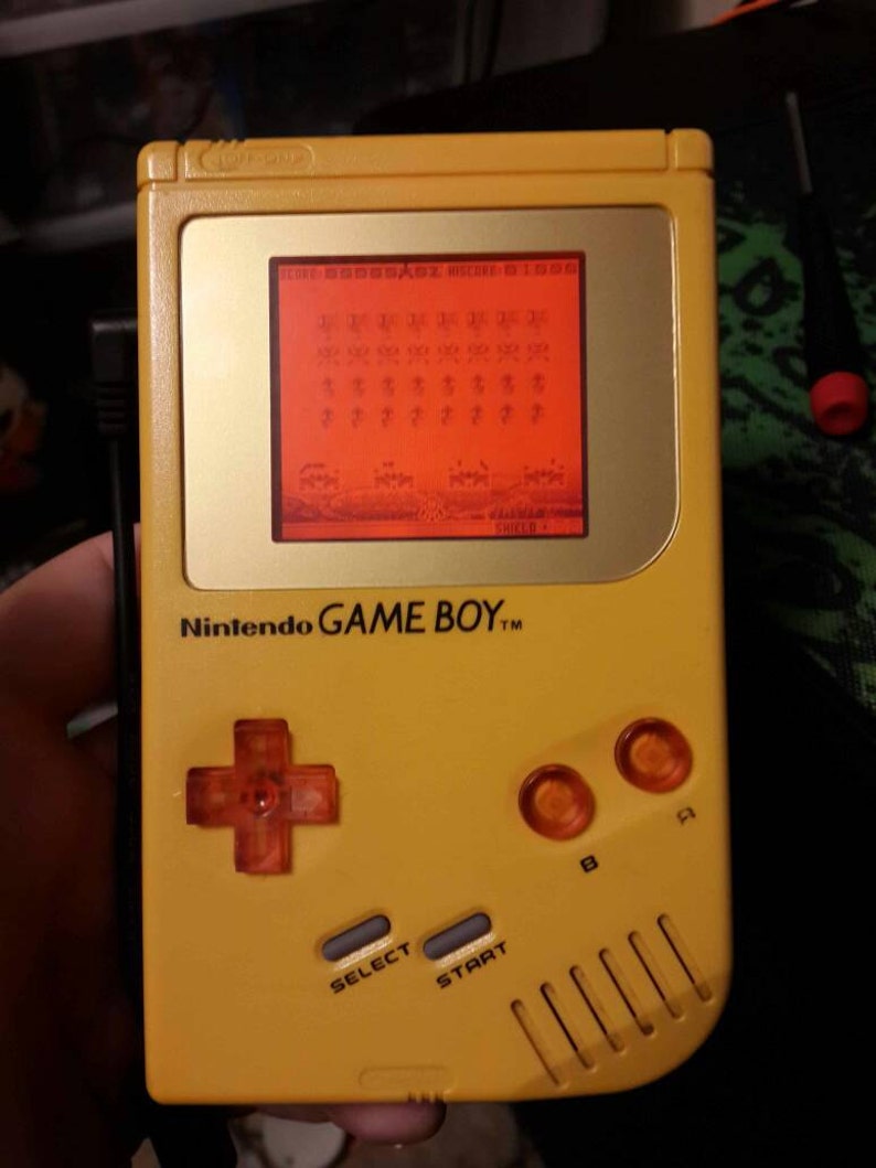 Customized/modded Yellow Game Boy DMG-001 With Inverted Orange - Etsy