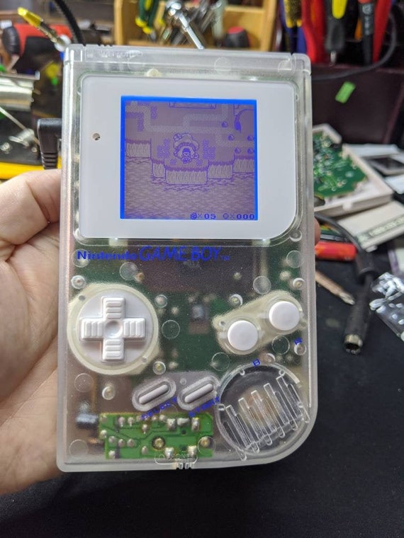 Customized/modded Clear White Game Boy DMG-001 With Biverted | Etsy