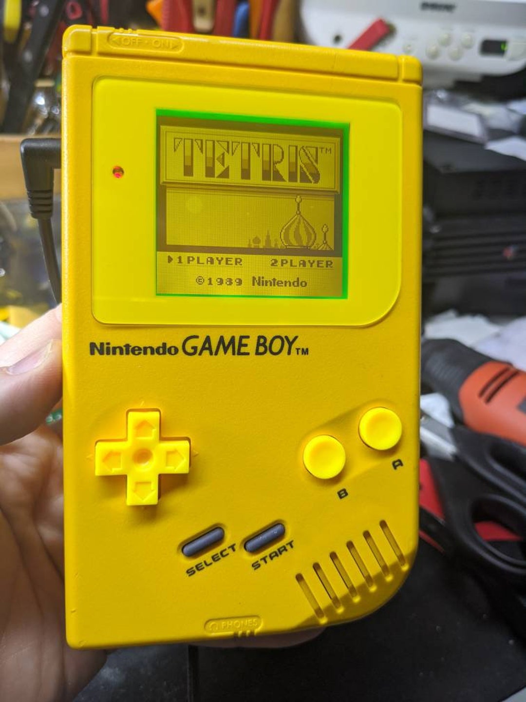 Customized/modded Yellow Game Boy DMG-001 With Yellow Back-light (glass ...