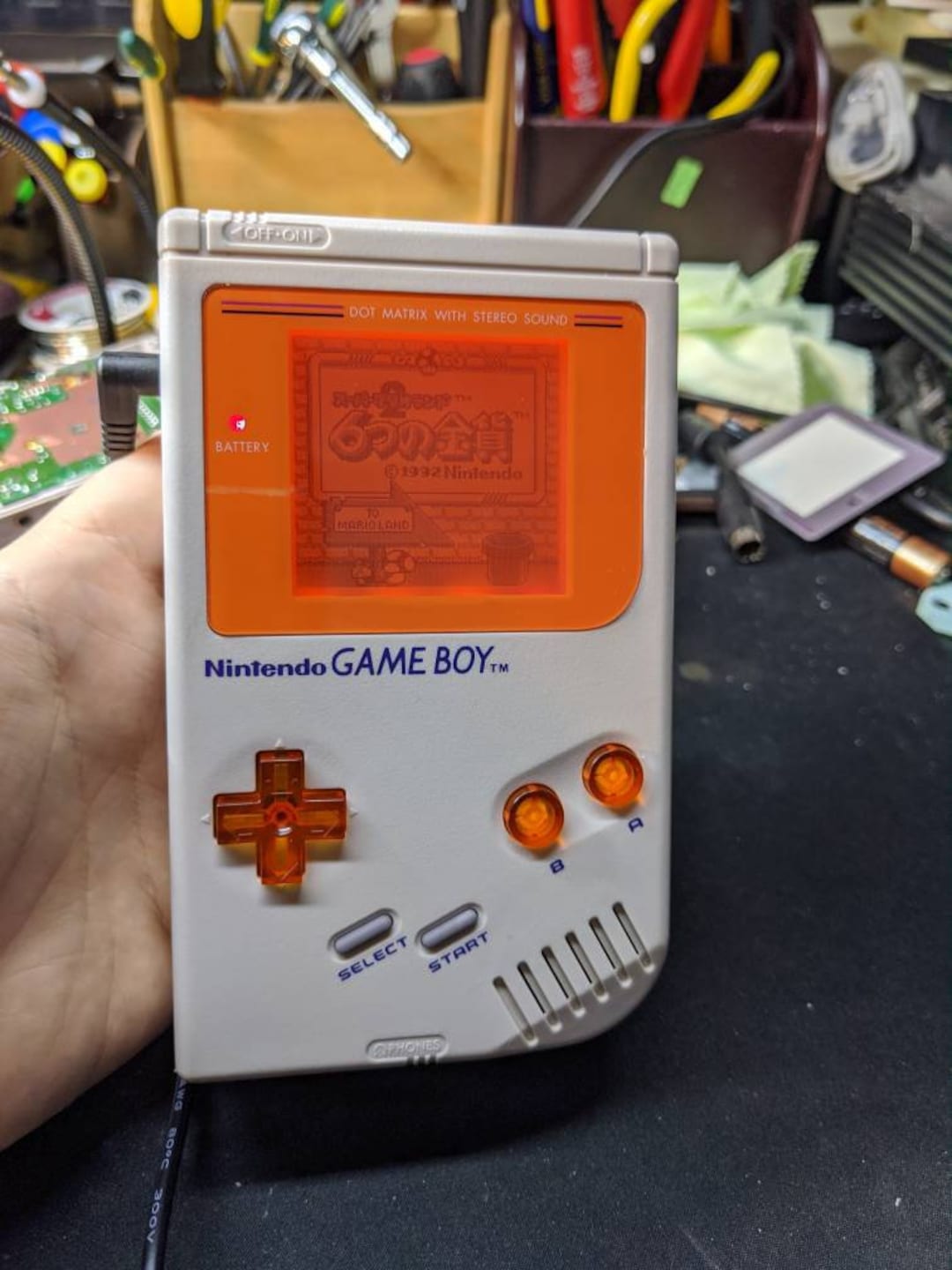 Customized/modded Game Boy orange Bezel DMG-001 With Orange - Etsy UK