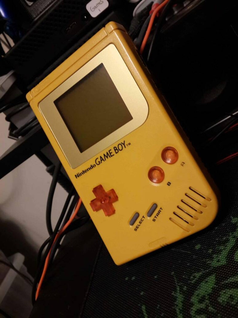 Customized/modded Yellow Game Boy DMG-001 With Inverted Orange - Etsy