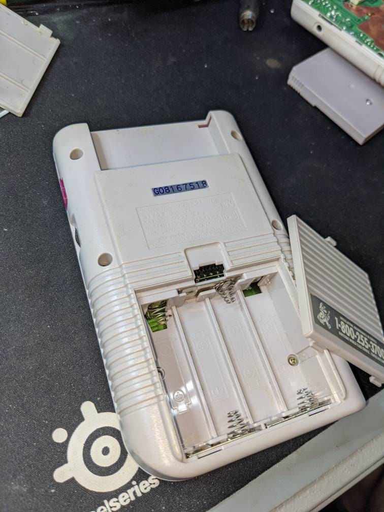 Customized/modded Game Boy purple Bezel DMG-001 With Biverted White ...