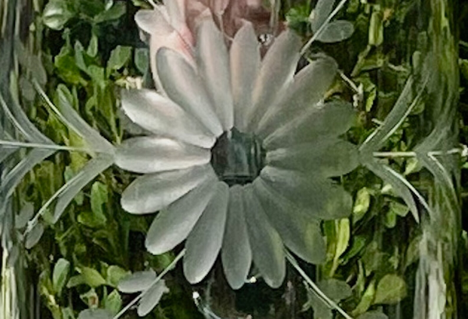 Tall Wide Cylinder Glass Pitcher Hand Etched With Flower | Etsy