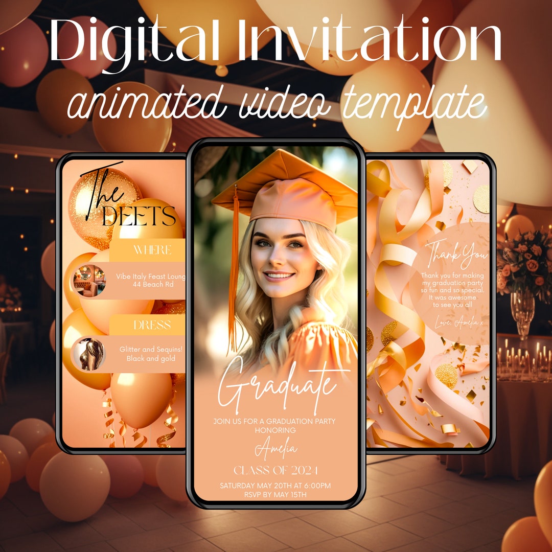 Graduation Party Invitation, Social Work Grad Invitation, Grad ...