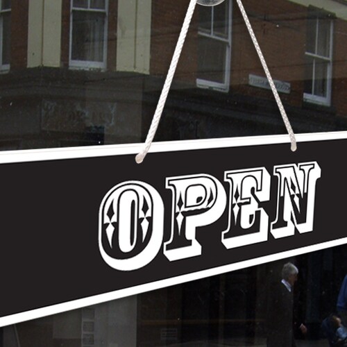 Open and Closed 3mm Rigid Hanging Sign 65mm X 240mm Shop - Etsy