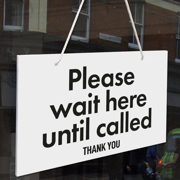 Please Wait Here Sign - Etsy