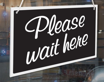 Please Wait Sign | Etsy