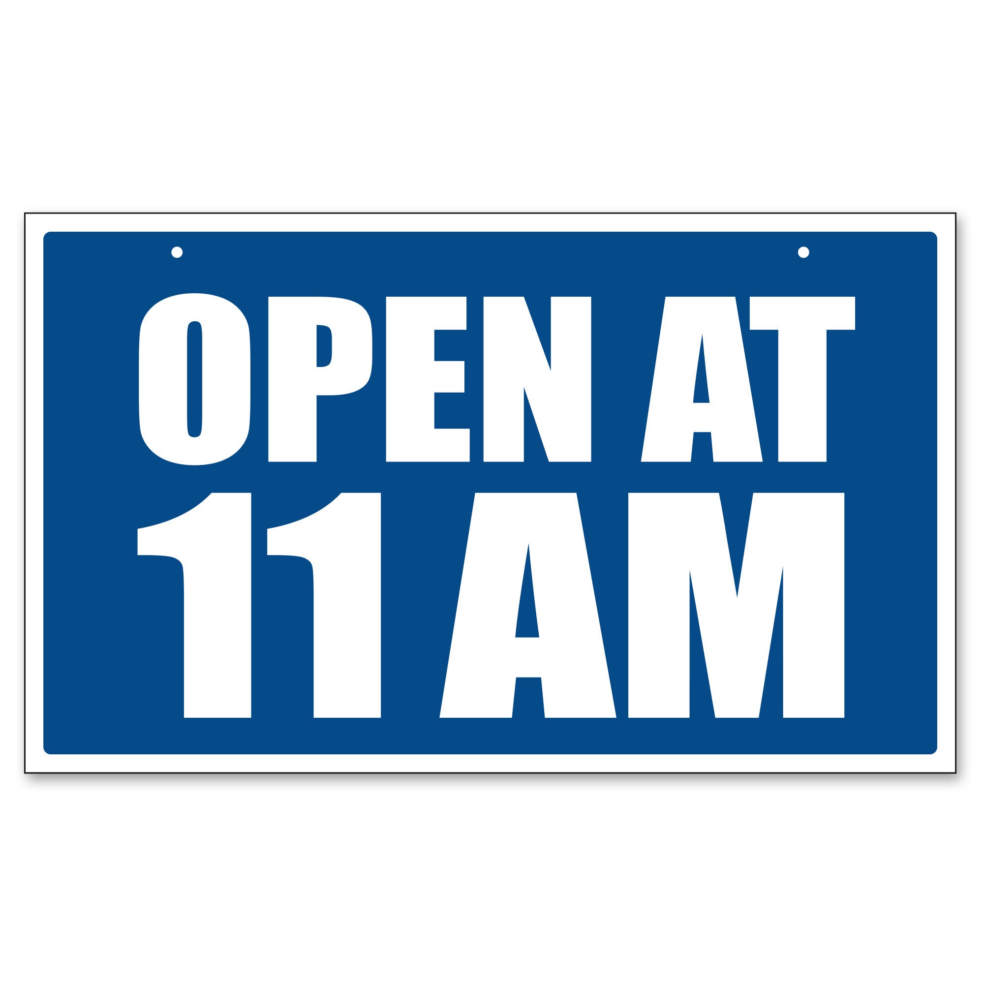 Open at 11AM 3mm Rigid 120mm X 200mm Sign Shop Window Door | Etsy